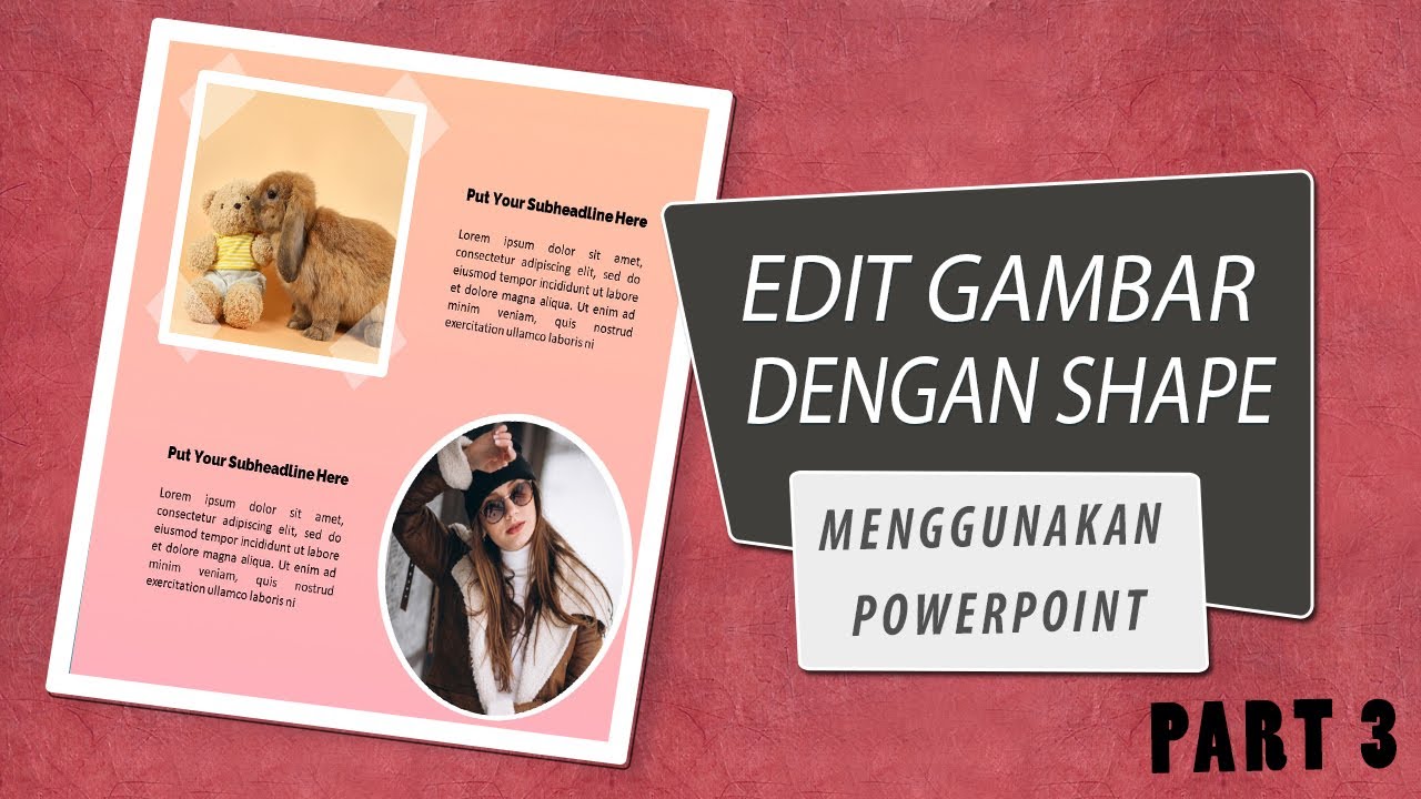 TUTORIAL POWERPOINT #5 | Cara Edit Gambar Dengan Shape Di PowerPoint ...