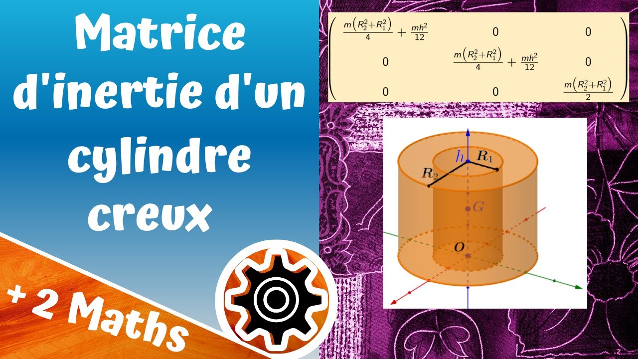 Matrice d'inertie d'un cylindre creux - YouTube
