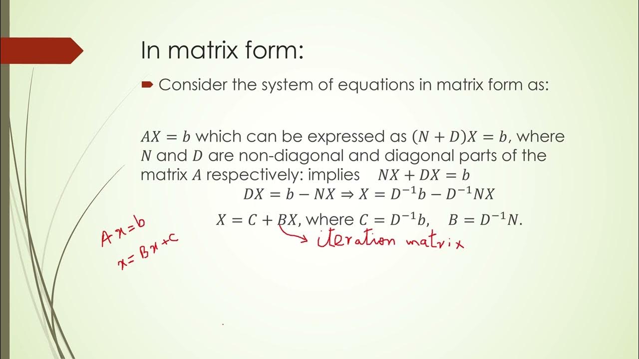 Jacobi Method for Solution of System of linear equations with ...