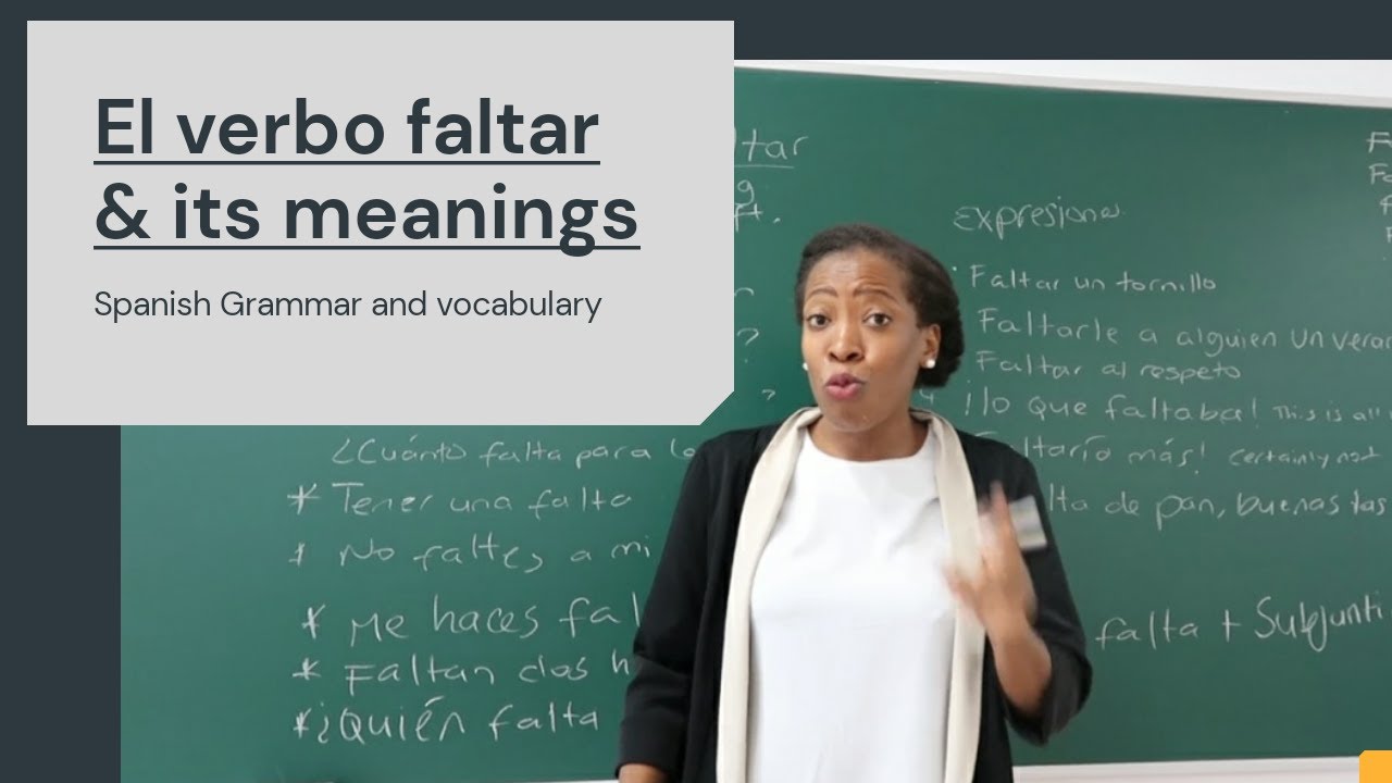 El verbo faltar and some useful sentences. - YouTube
