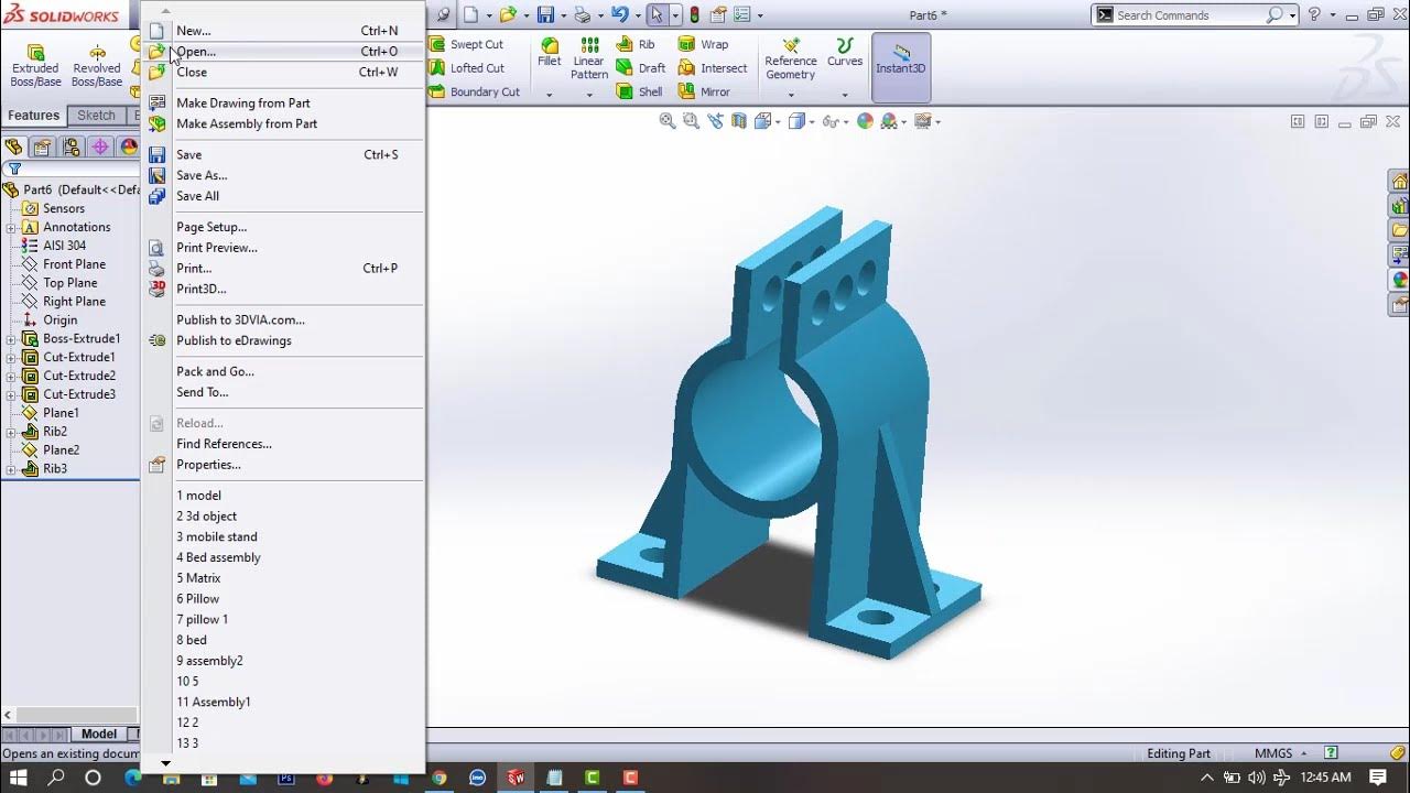 How to use array in solidworks - Redesingn Enginnering - YouTube