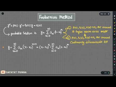 11. Frobenius Method Concept and Introduction - YouTube