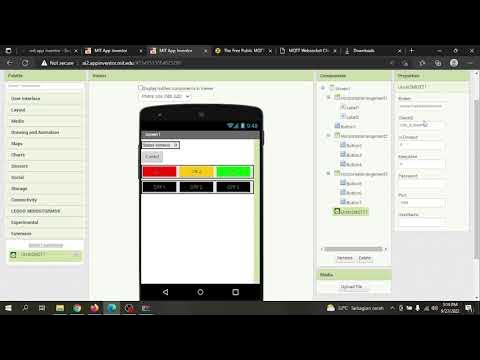 Membuat Aplikasi Menggunakan MIT APP INVENTOR dan MQTT - YouTube