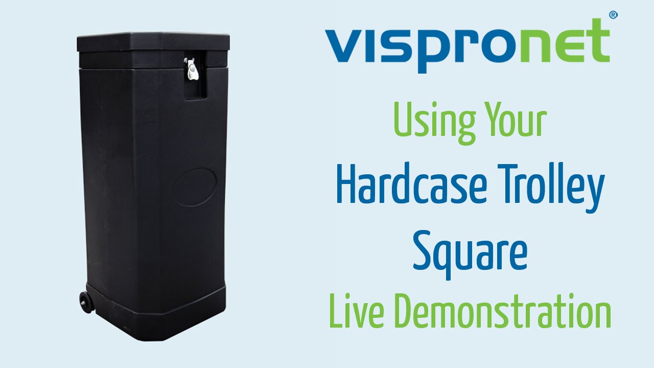Portable Tradeshow Display Case Setup - Hardcase Trolley Square - YouTube