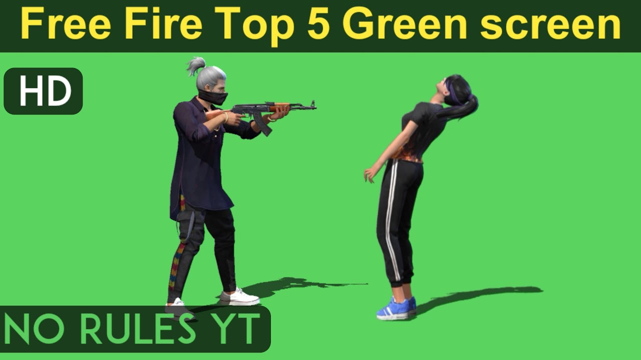 Free Fire Top 5 Green screen emote | FF Green screen video By No Rules ...