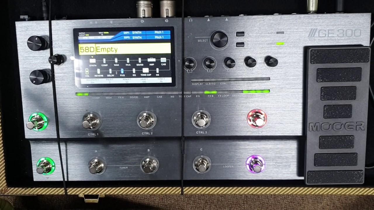 Mooer Audio multieffects GE300 synth part sample - YouTube