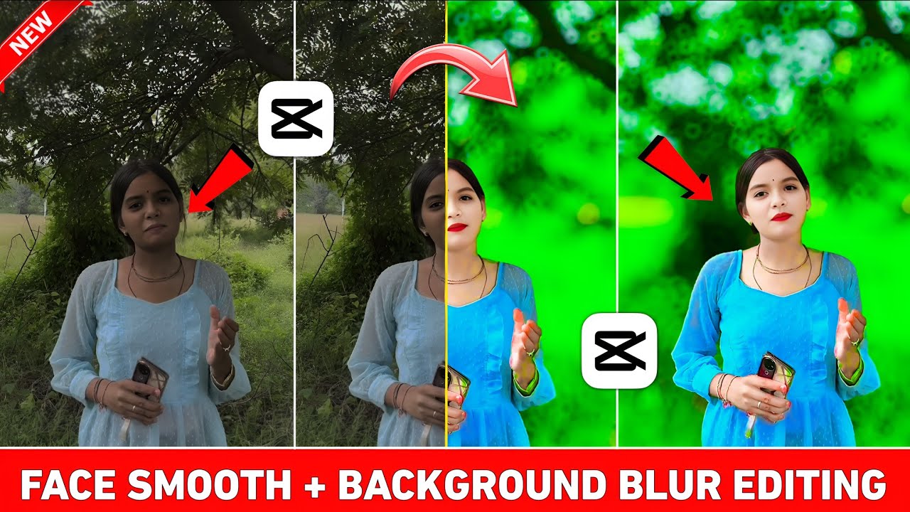 Capcut App से Face Smooth + Face Gora + Backgraund Blur kaise करें ...