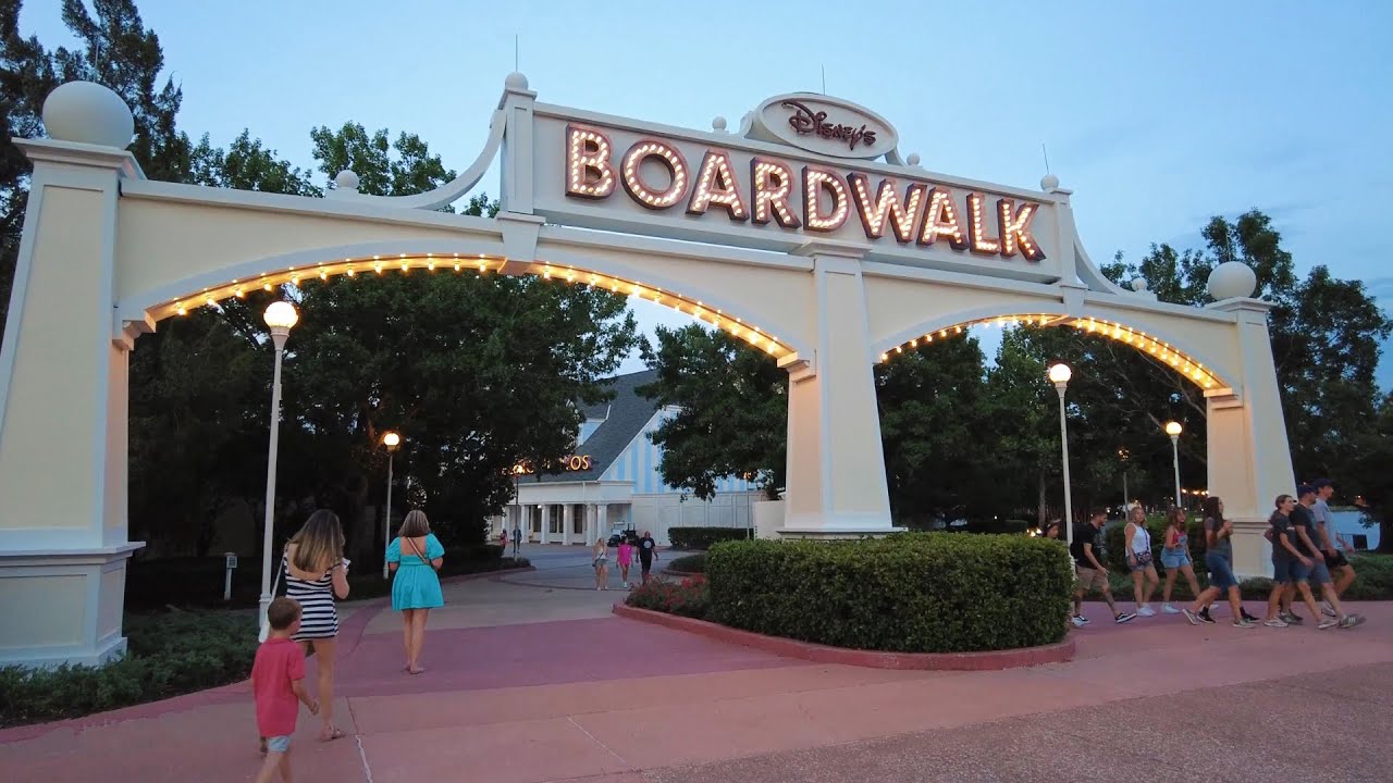 Disney's Boardwalk Nightlife Walkthrough in 4K, Orlando Florida · Walt ...