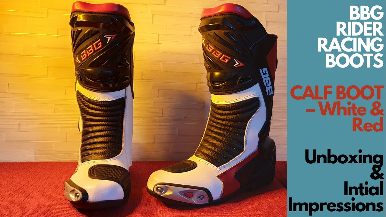 BBG Riding Racer Boots White & Red | Unboxing & First Impressions ...