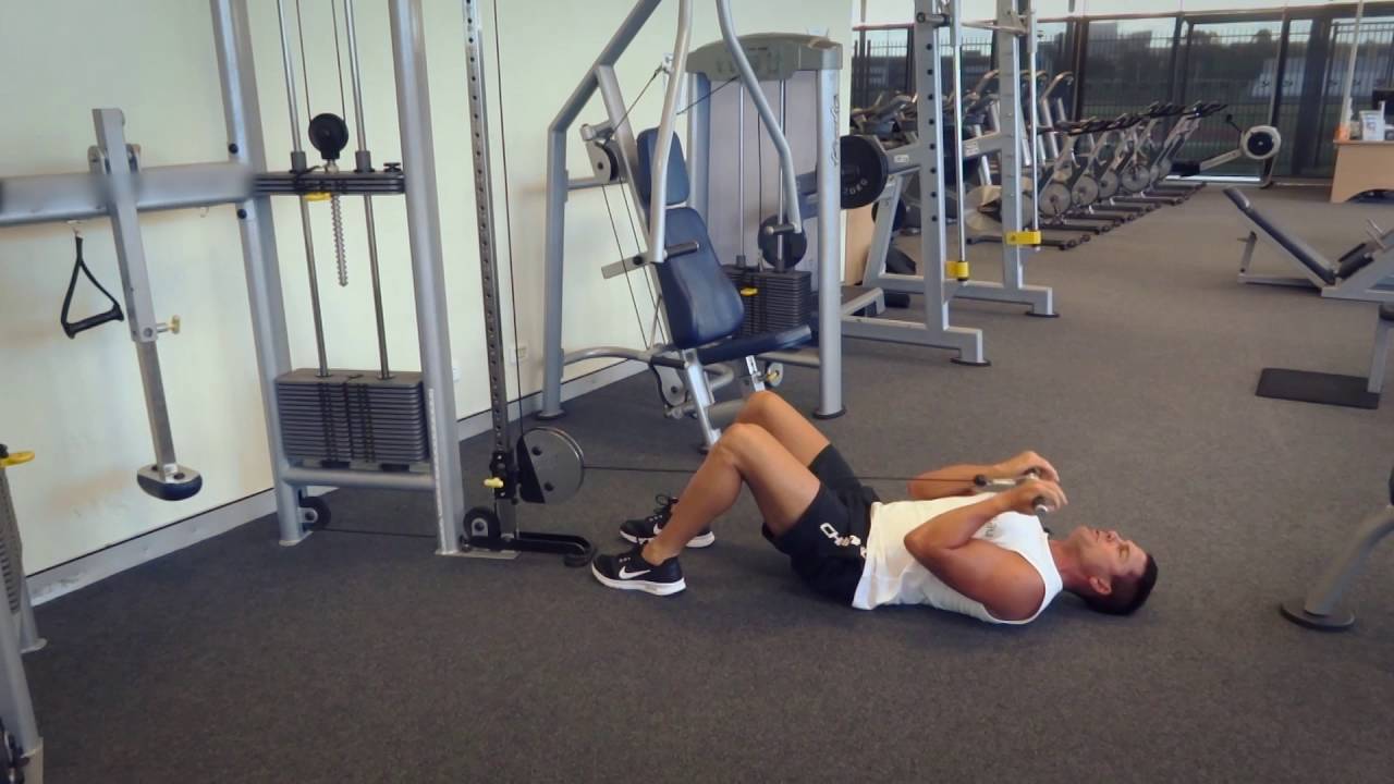 Lying Cable Curls (Exercises.com.au) - YouTube