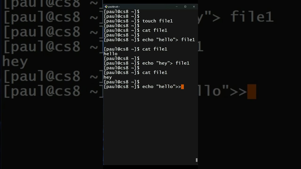 Linux Redirection To Write Or Edit In A File Linux Basics In 1 Min Linux Redirection To Write Or Edit In A File Linux Basics In 1 Min