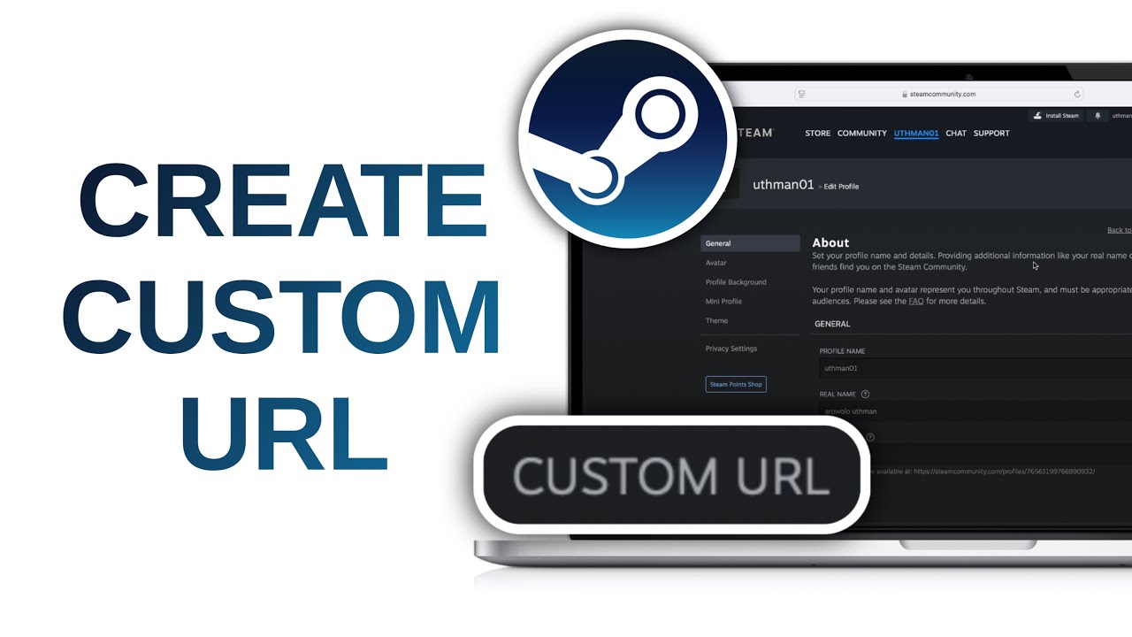 How to Make Custom URL on Steam - YouTube