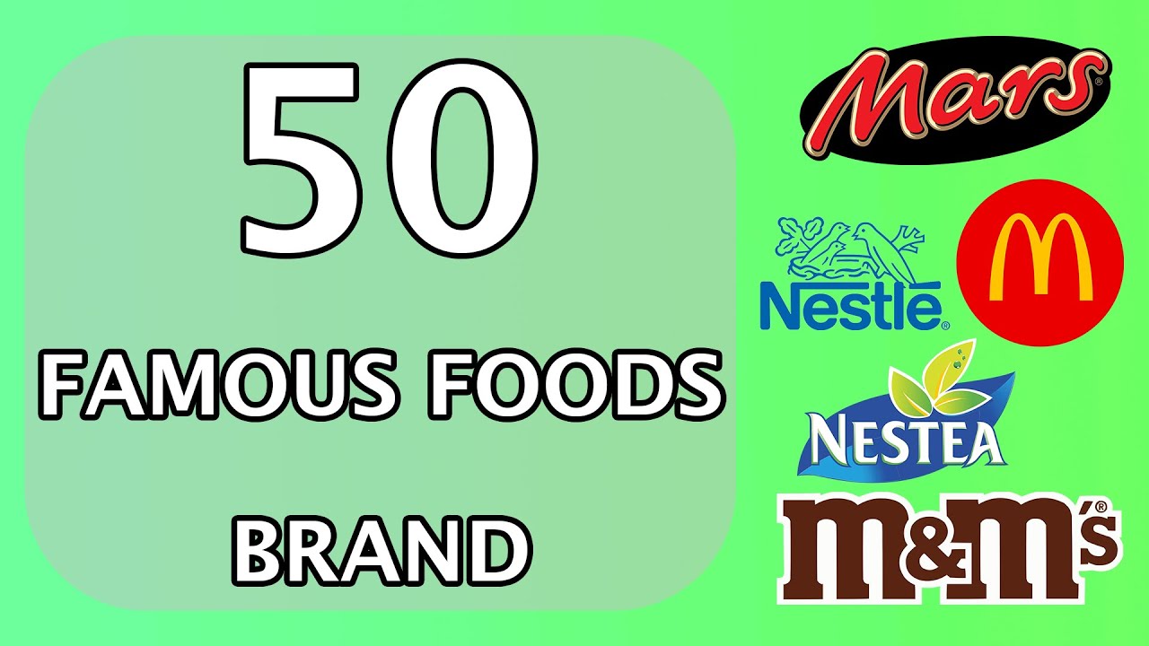 50 famous foods brand in English language part 1 #food - YouTube