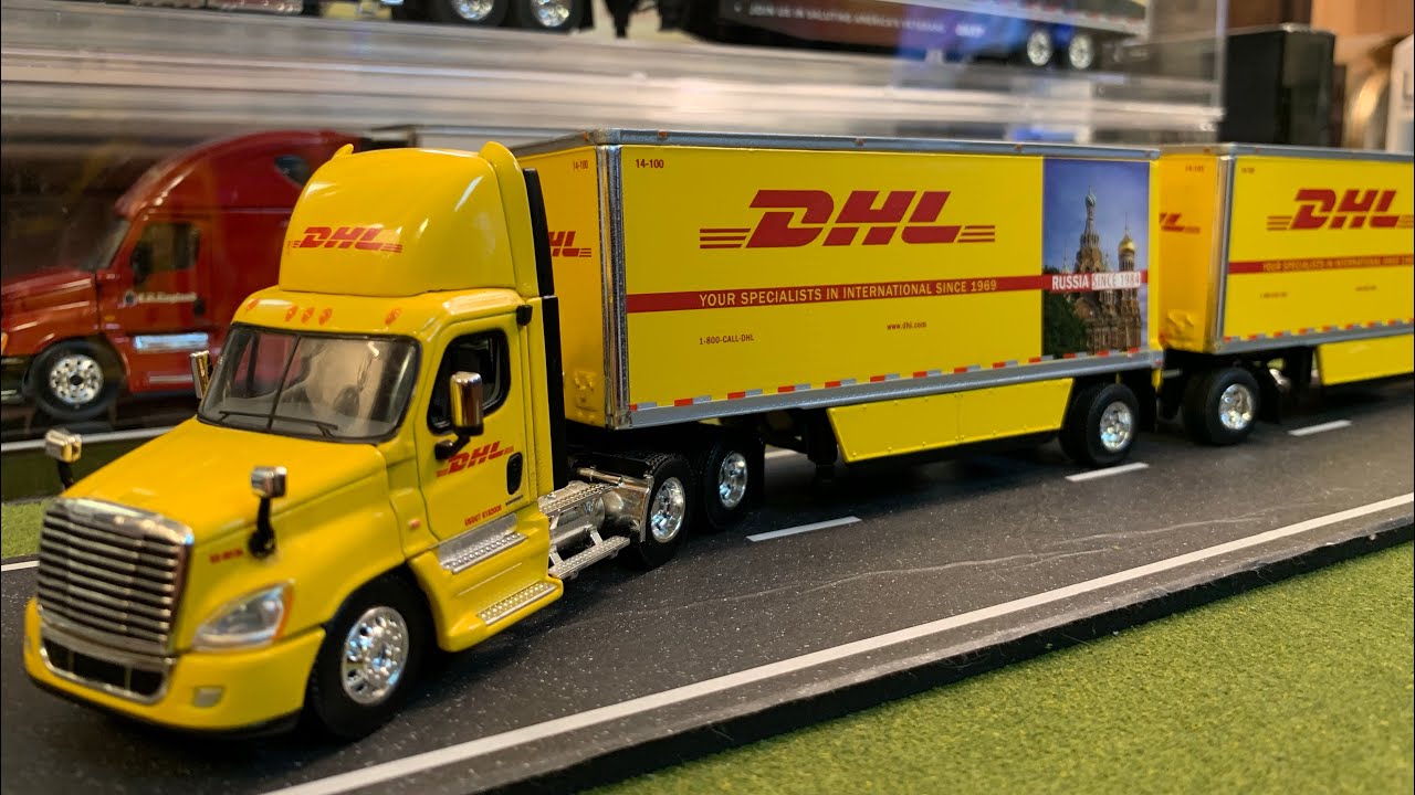 DCP 1/64 FREIGHTLINER day cab DHL - YouTube