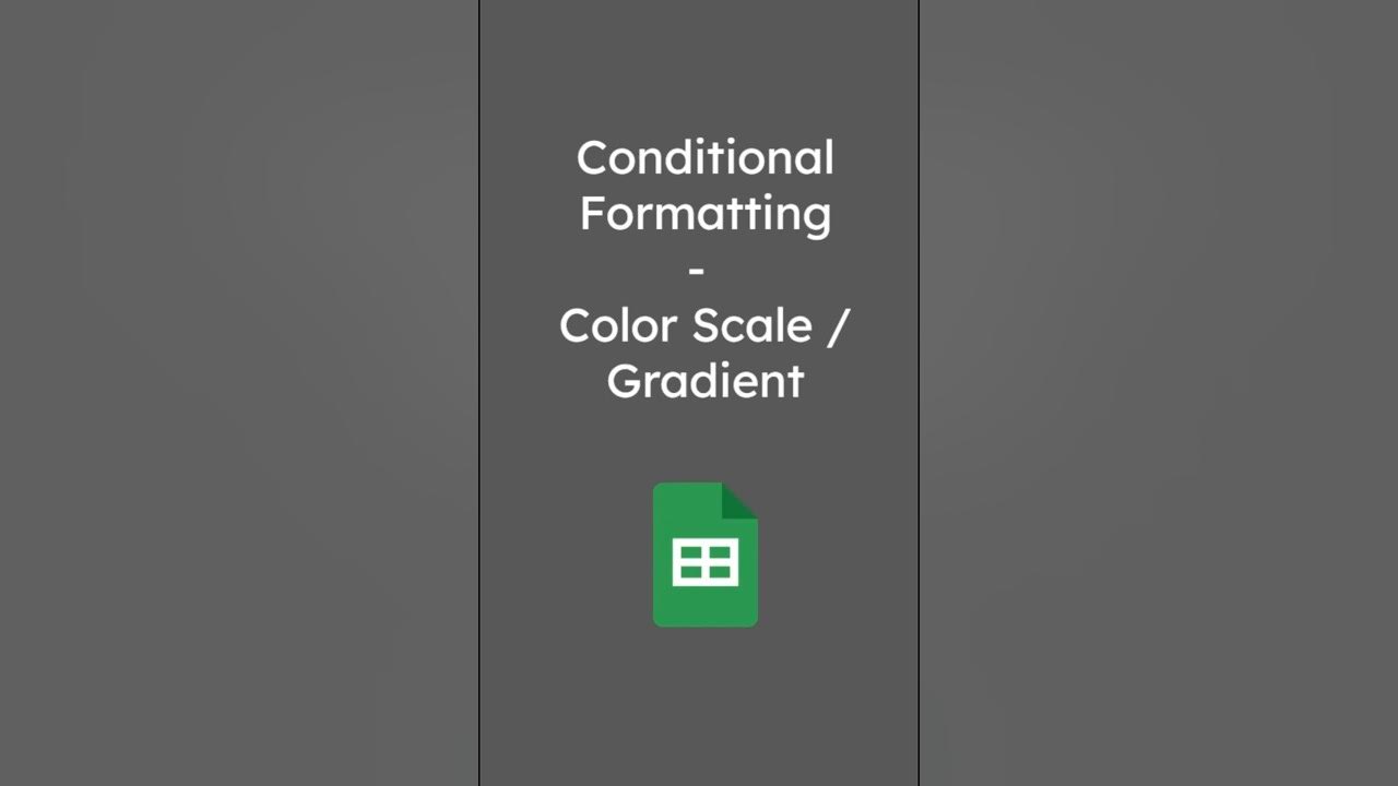 Conditional Formatting - Color Scale - YouTube
