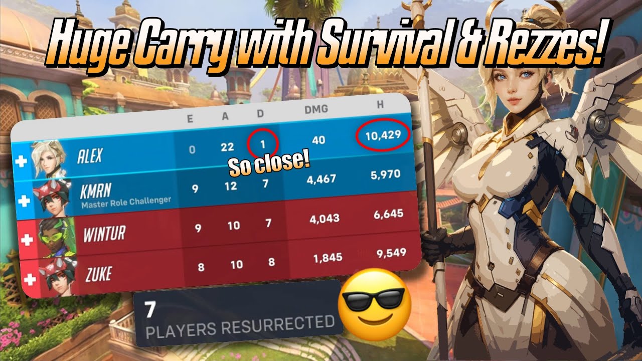 Huge Carry with Survival & Rezzes! 😎 - Mercy Gameplay & Commentary ...