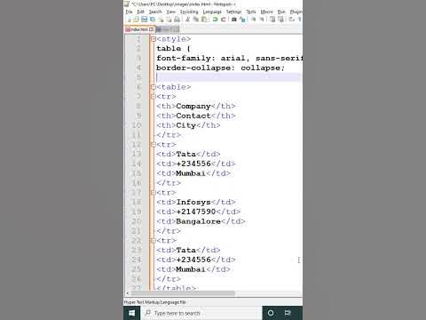Styling HTML tables with CSS - Web Design/UX Tutorial #htmltutorial #css3 #html5 #htmlcss - YouTube