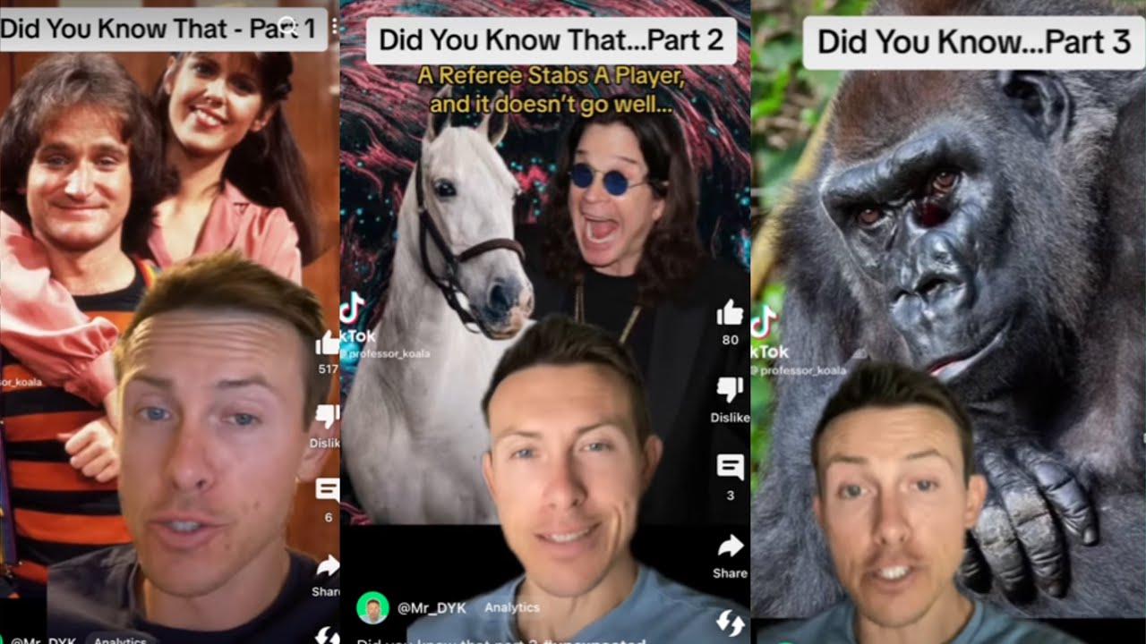 Did You Know Compilation (Parts 1-3) Mr_DYK on Tiktok - YouTube