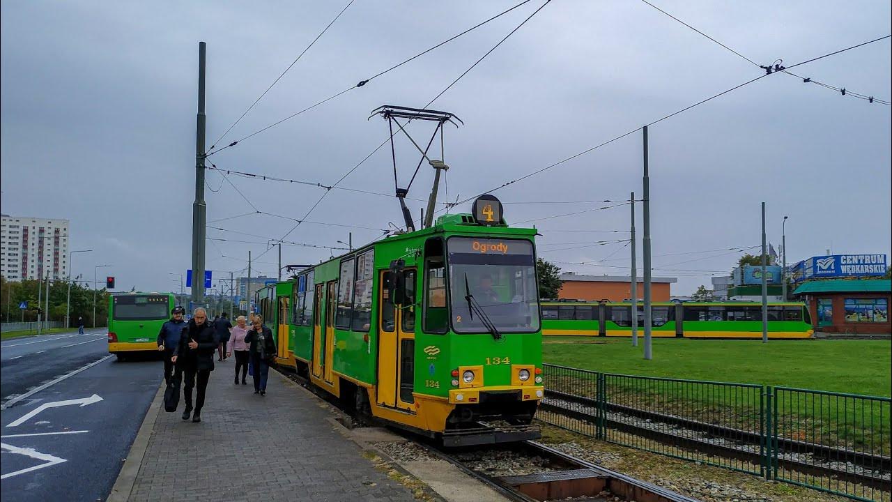 MPK Poznań - Konstal 105Na (134+135) - Linia 4 - YouTube