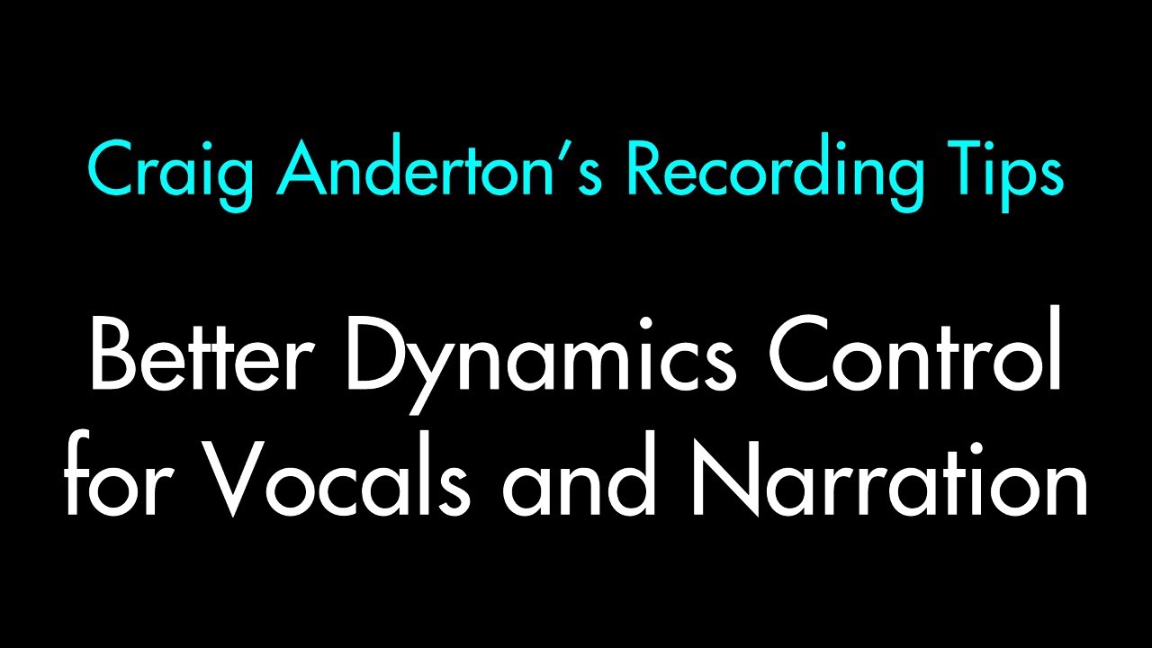Better Dynamics Control for Vocals - YouTube