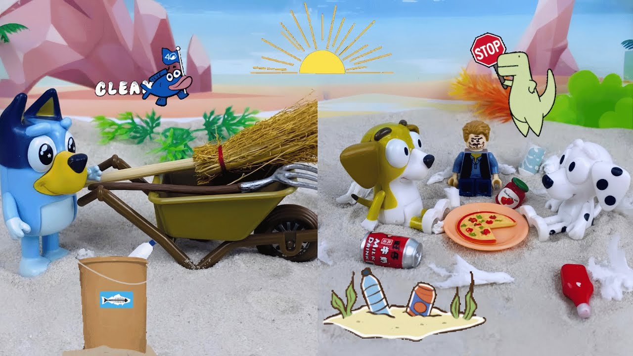 BLUEY DON'T PLACE WASTE UP! Pretend Play with Bluey Toys | Full Episode ...
