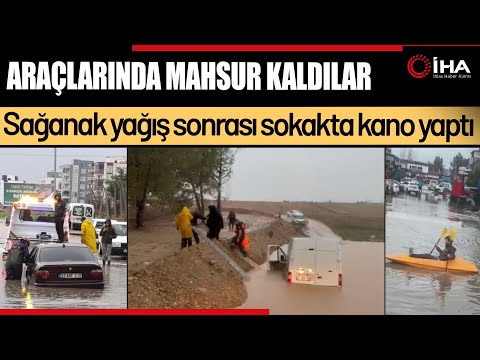 Yağmur Adana’yı Vurdu, Vatandaşlar Araçlarında Mahsur Kaldı