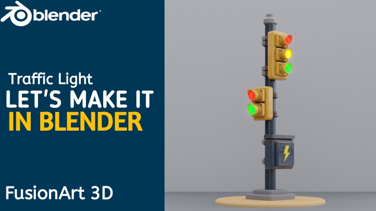 How to Create Stylized Traffic Light Tutorial in Blender - YouTube