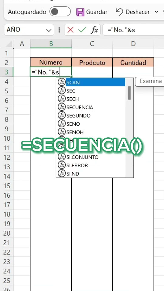 Función SECUENCIA con Texto en Excel - YouTube