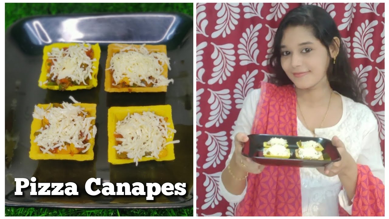 Pizza Canapes ||Mini Pizza Bites||Party Starter||Pizza Canapes Recipe ...