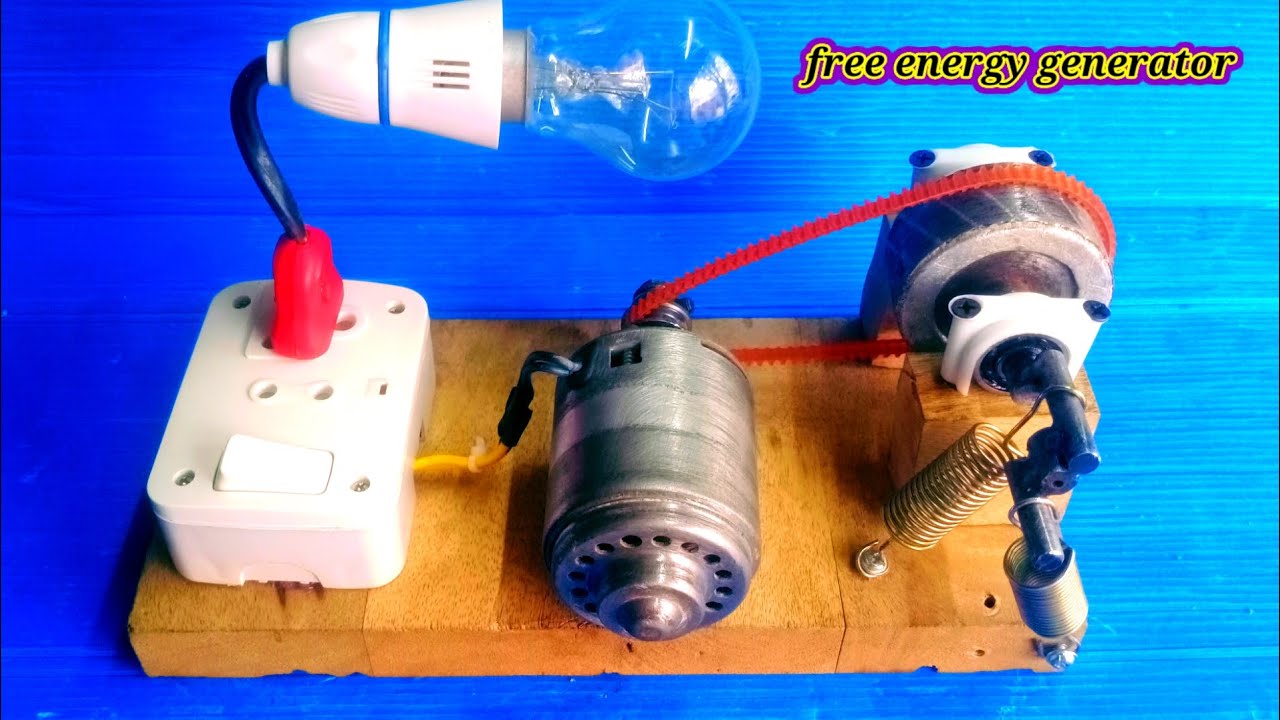 how to make free electricity generator from using flywhile spring ...