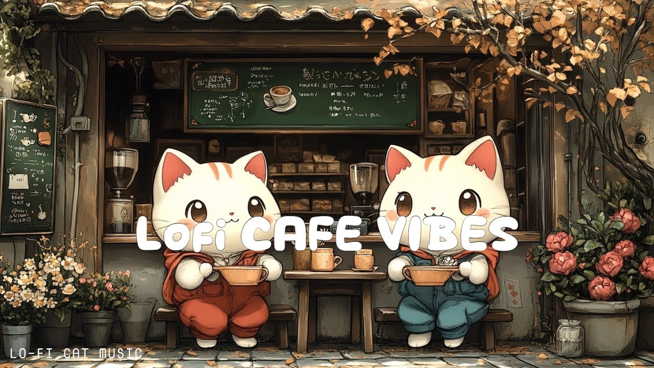 Relaxing Lofi Hip Hop Music for Cafe Vibes with Cute Cats - Lofi Chill ...