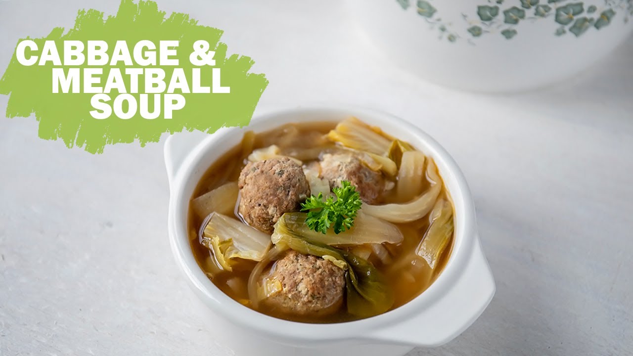 Cabbage And Meatball Soup Youtube