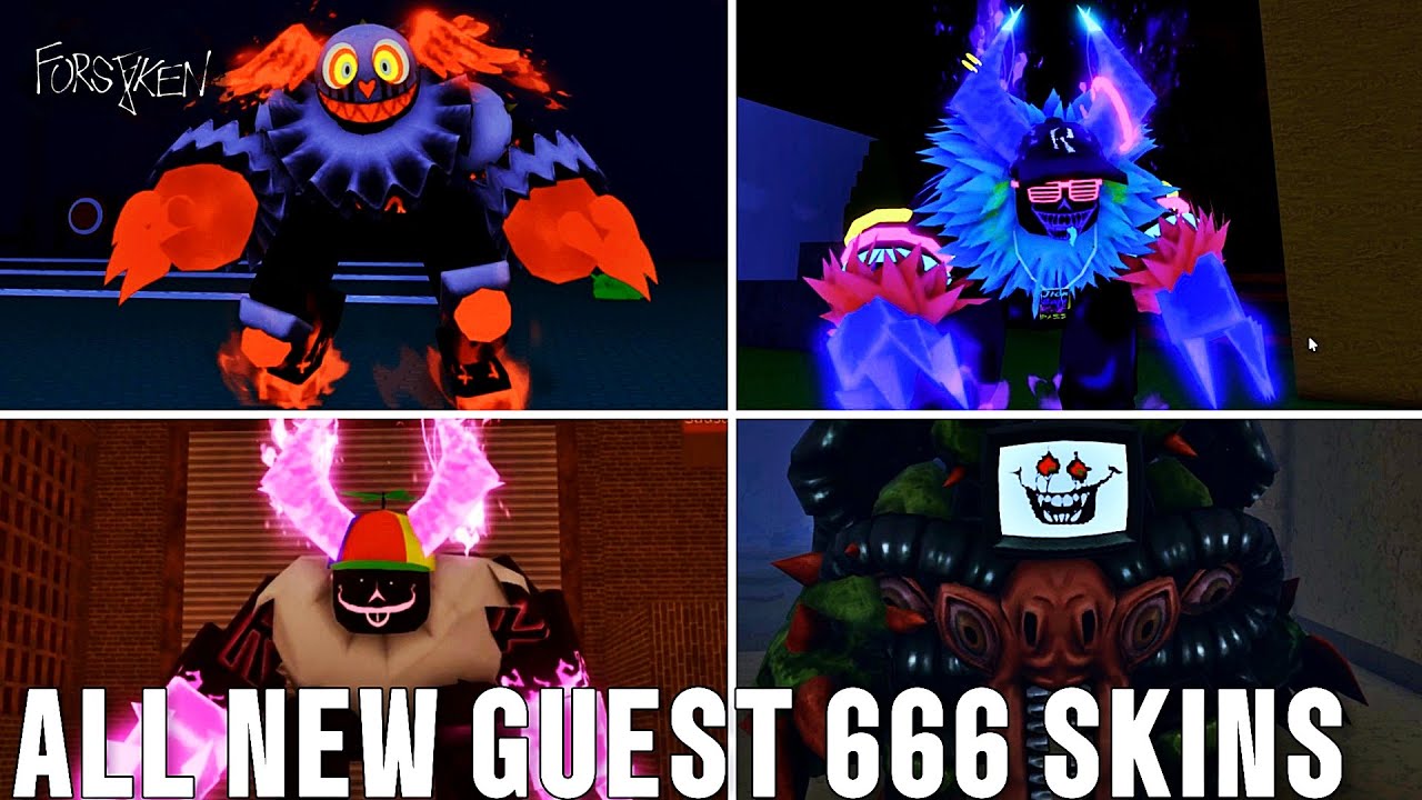 Forsaken All New Guest 666 Update Skins - YouTube