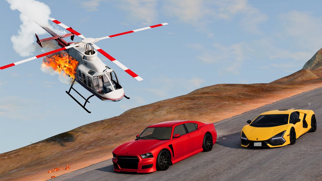 Crashing the FASTEST HELICOPTER in BeamNG! ┃Helicopter crashes #2 - YouTube