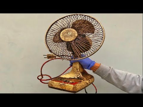 Restoration Old rusty electric fan - Table fan small restore - YouTube