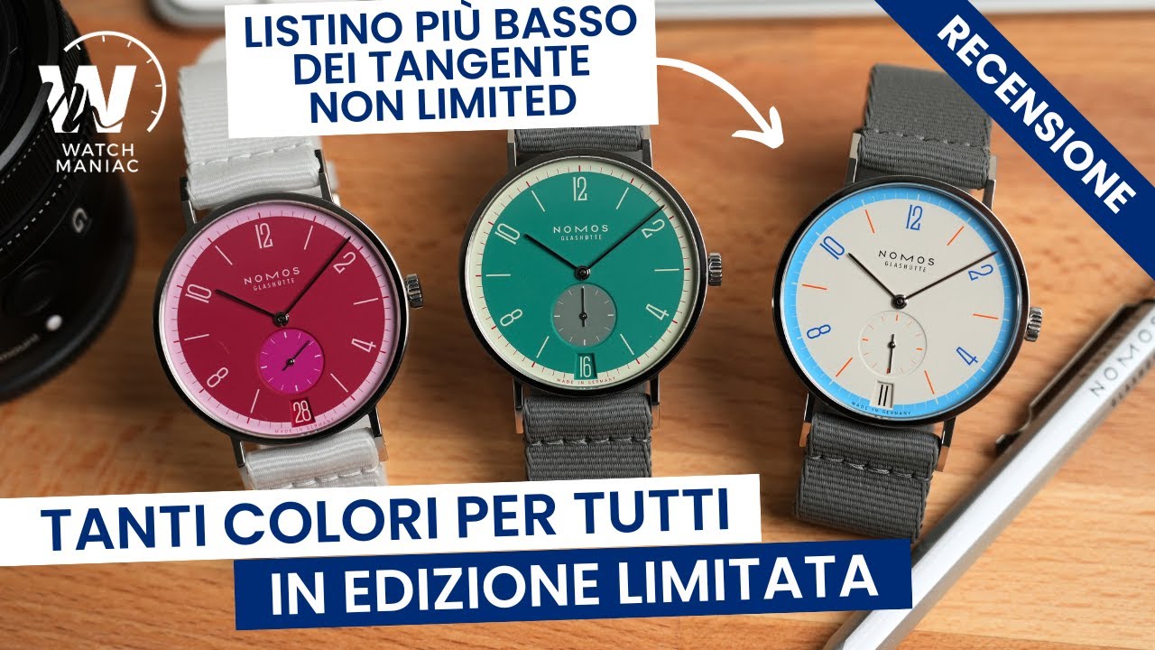 Nomos Tangente 31 Colors, edizioni limitate di tutti i colori - YouTube