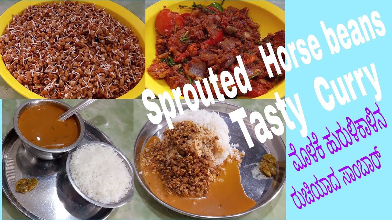 Fibre +Nutritious Sprouted Horsebeans Curry, Healthy Recipe.Watch more ...