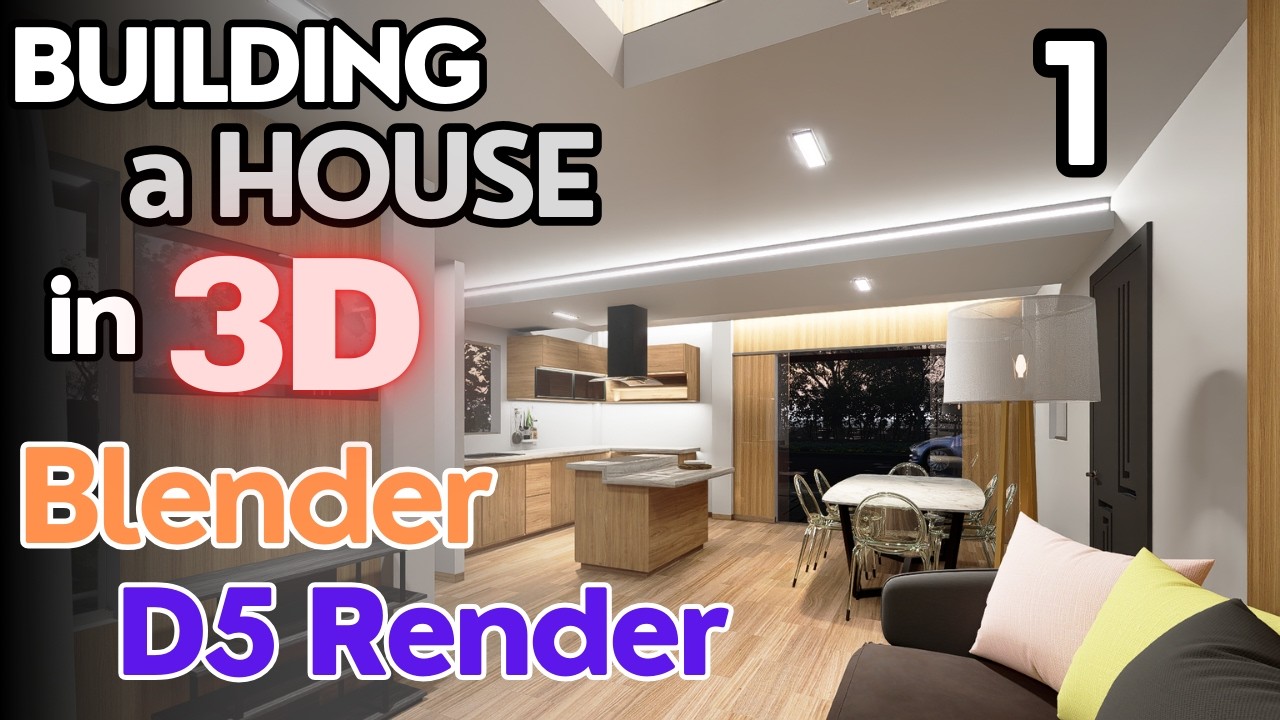 01 MASTER 3D MODELING by BUILDING a HOUSE in Blender +@D5-official ...