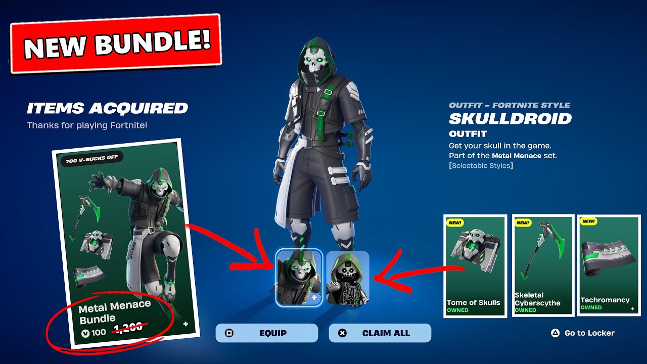 How To get Metal Menace Bundle for only 100 vbucks! - YouTube