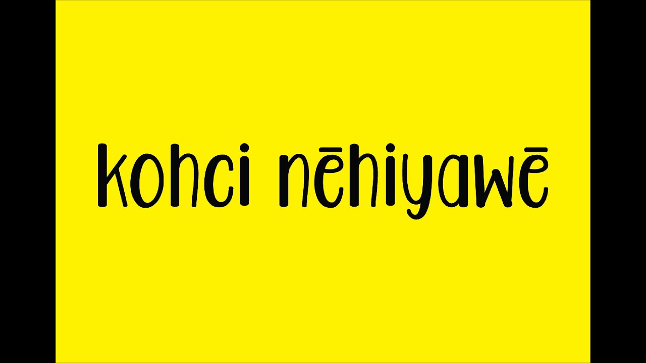 Nehiyaw Sentences 1 - YouTube