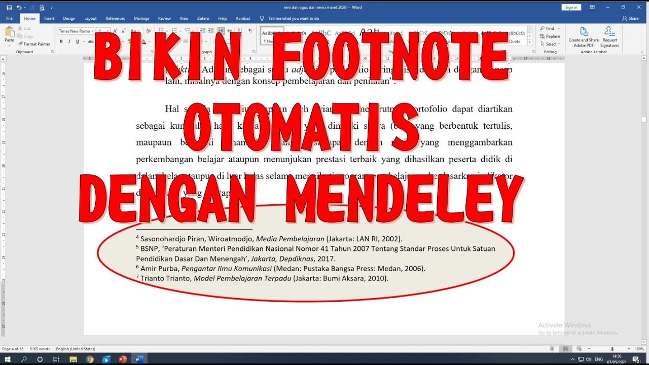 Cara Membuat Footnote dari Jurnal dengan Mendeley - YouTube