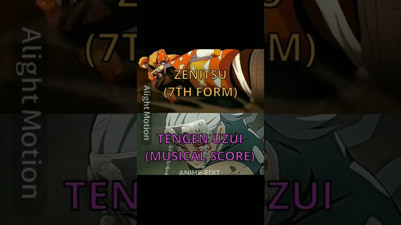 Zenitsu (7th form) vs Tengen (musical score) - YouTube