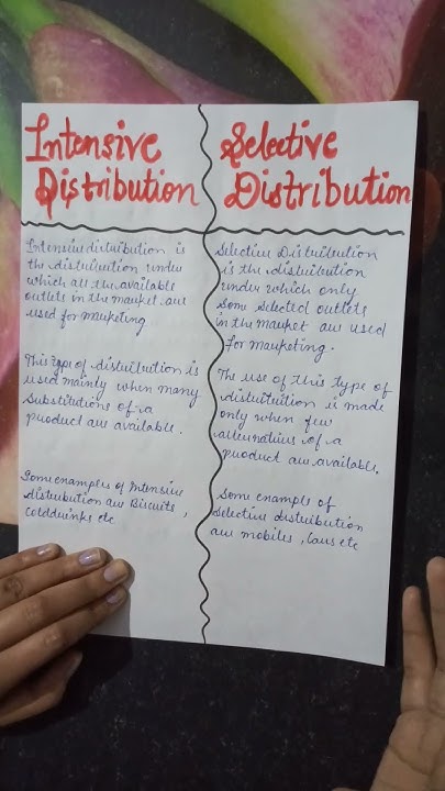 Intensive Distribution VS Selective Distribution#bcom#mcom#bba#mba# ...