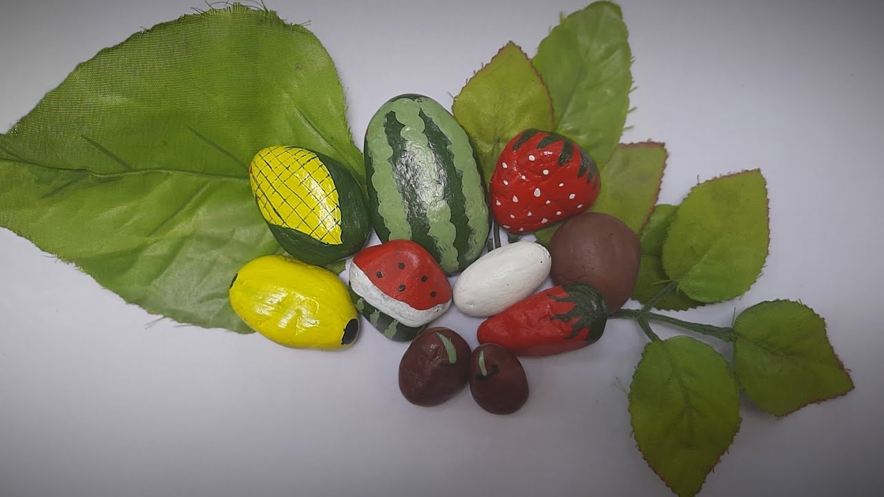 Simple stone art ideas/Stone painting - YouTube