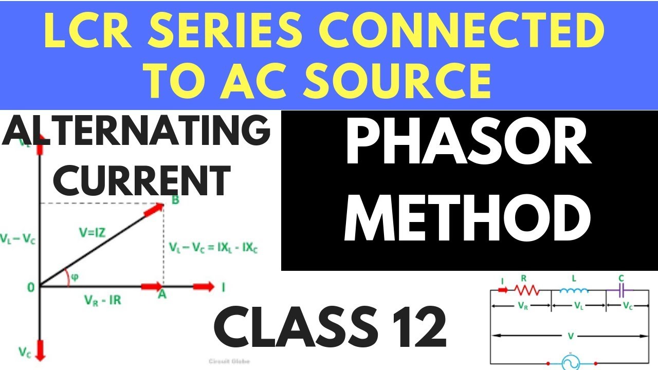 PHASE RELATION IN SERIES LCR CIRCUIT - PHASOR METHOD - YouTube