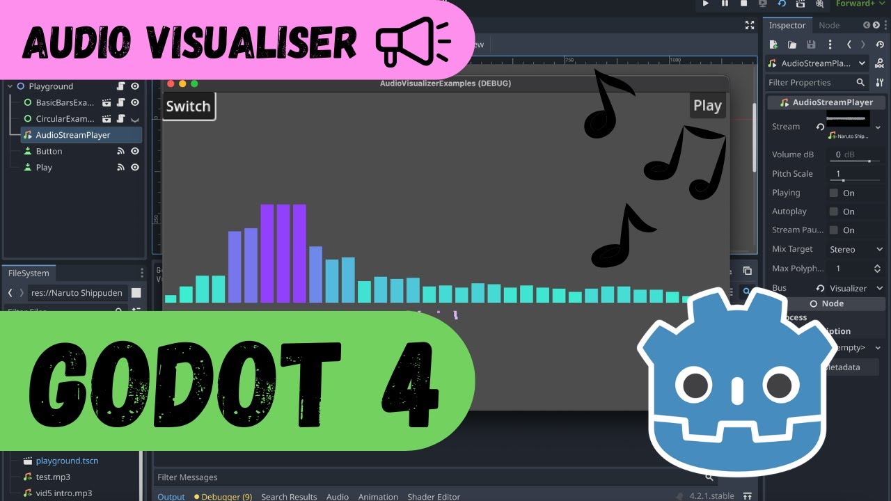 How to Visualize Audio in Godot 4 | Rhythm Games, Lip Syncing, etc - YouTube