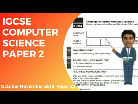 How to solve IGCSE Computer Science Paper2 - Oct/Nov 2019 paper 23 ...