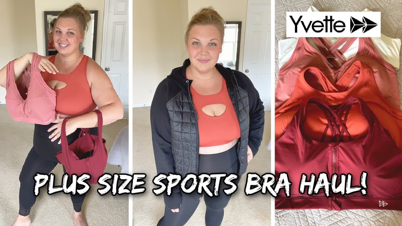 PLUS SIZE Sports Bra Haul! Yvette Sports Try On || 5XL! - YouTube