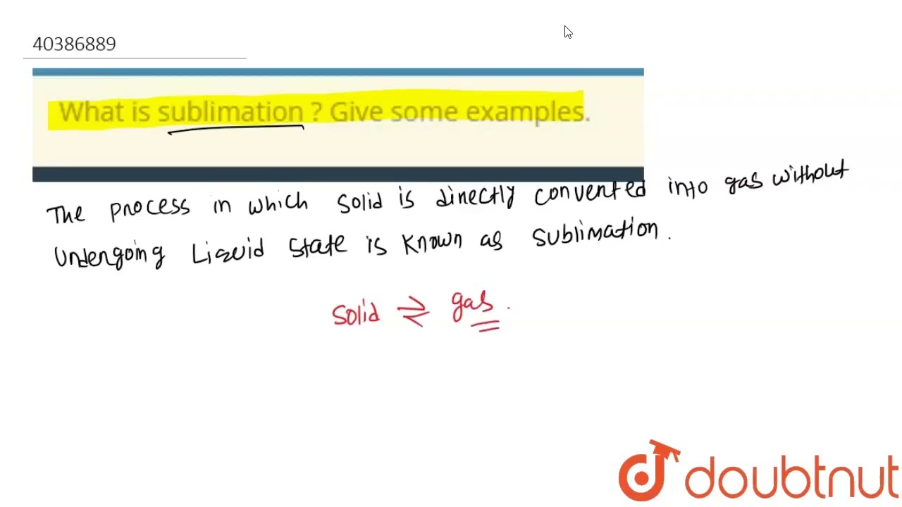 Sublimation Examples In Nature