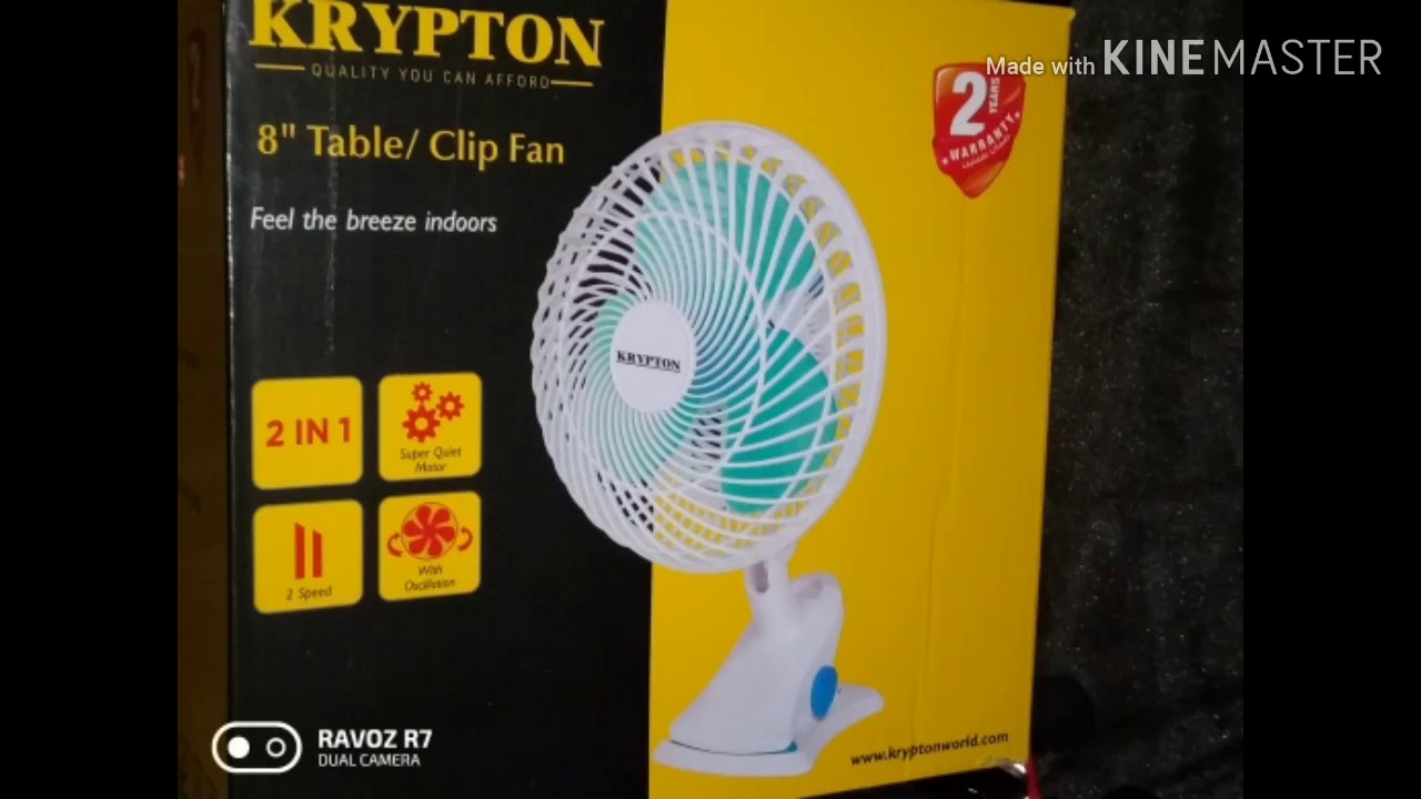 KRYPTON 8"Table/ Clip Fan - YouTube